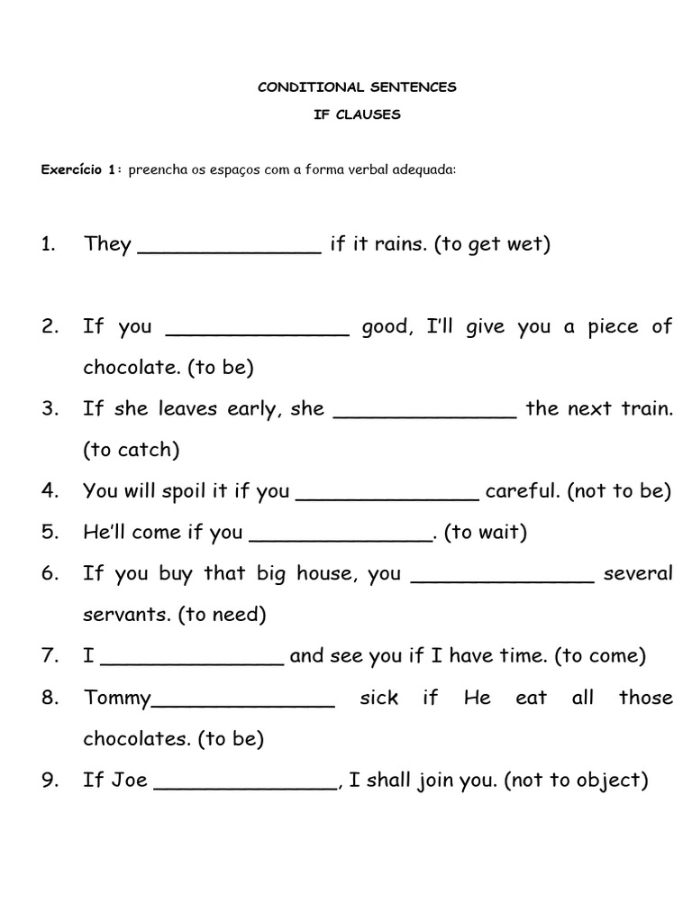 Conditional Sentences | PDF