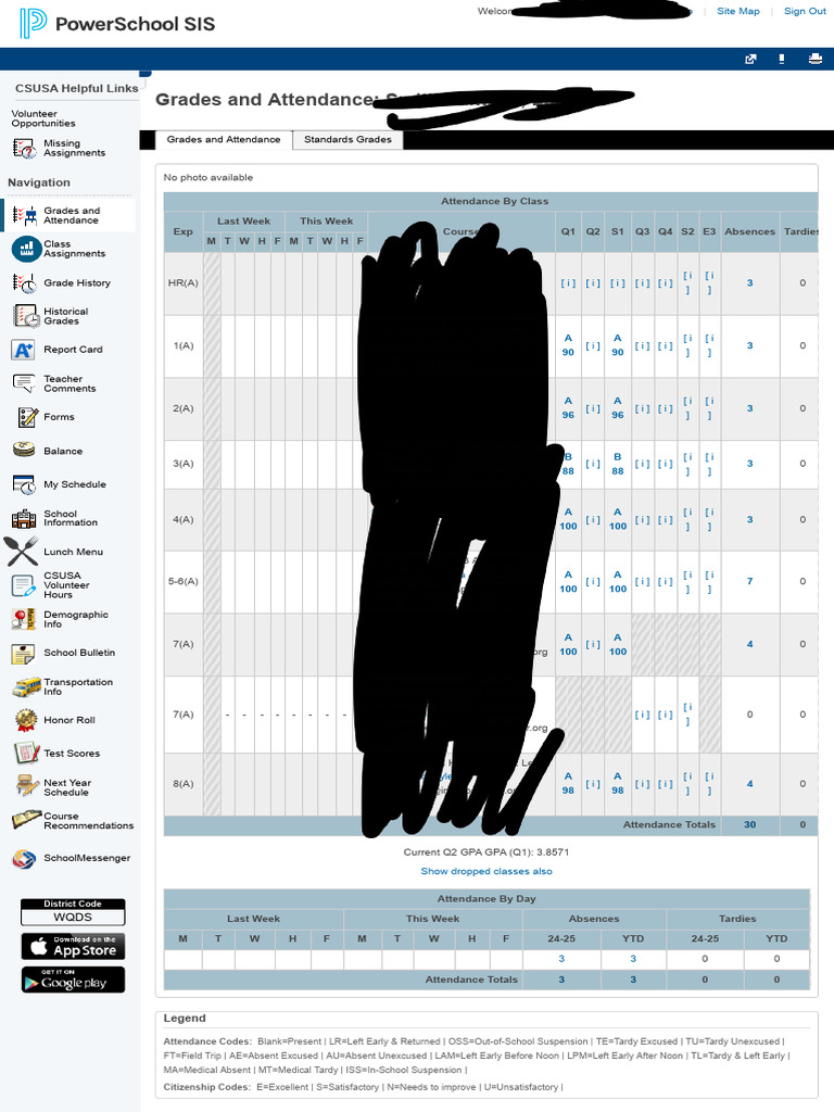 Grades and Attendance | PDF