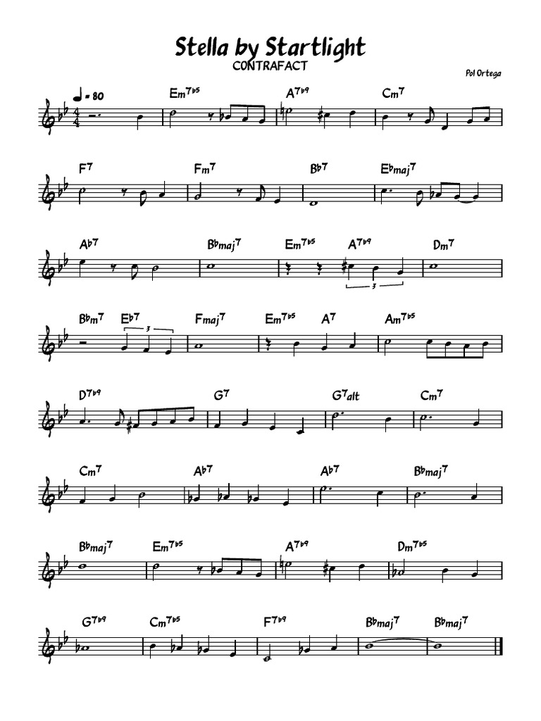 Contrafact Stella by Starlight | PDF