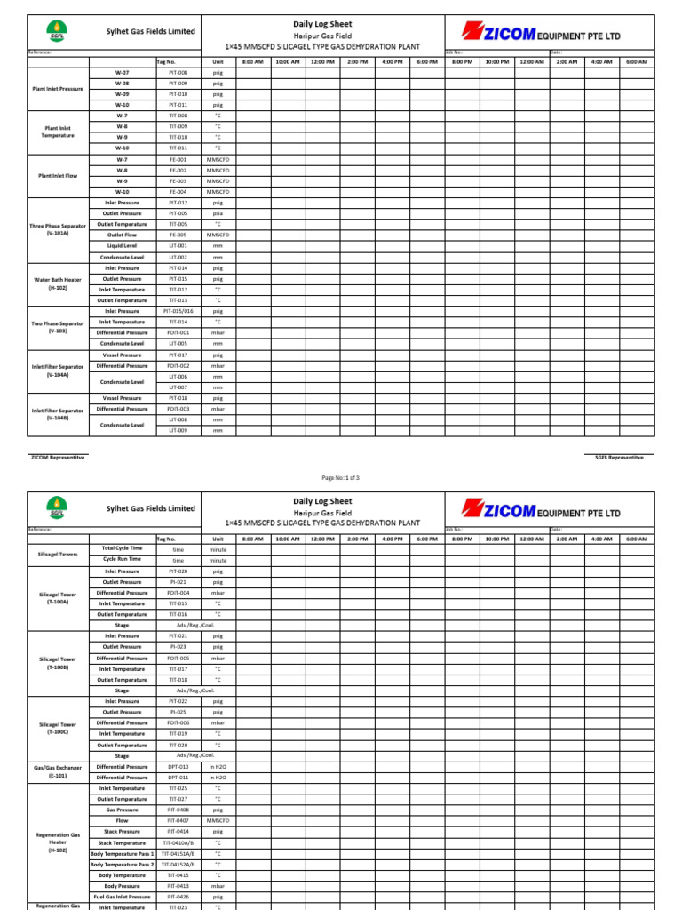 P-359 - Log - Sheet - For - Performance - Test - 20241129 | PDF ...