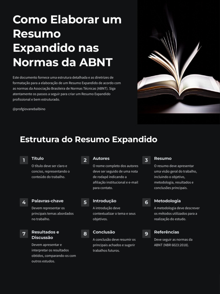 Como Elaborar Um Resumo Expandido Nas Normas Da ABNT | PDF | Abstract (resumo) | Engenharia Civil