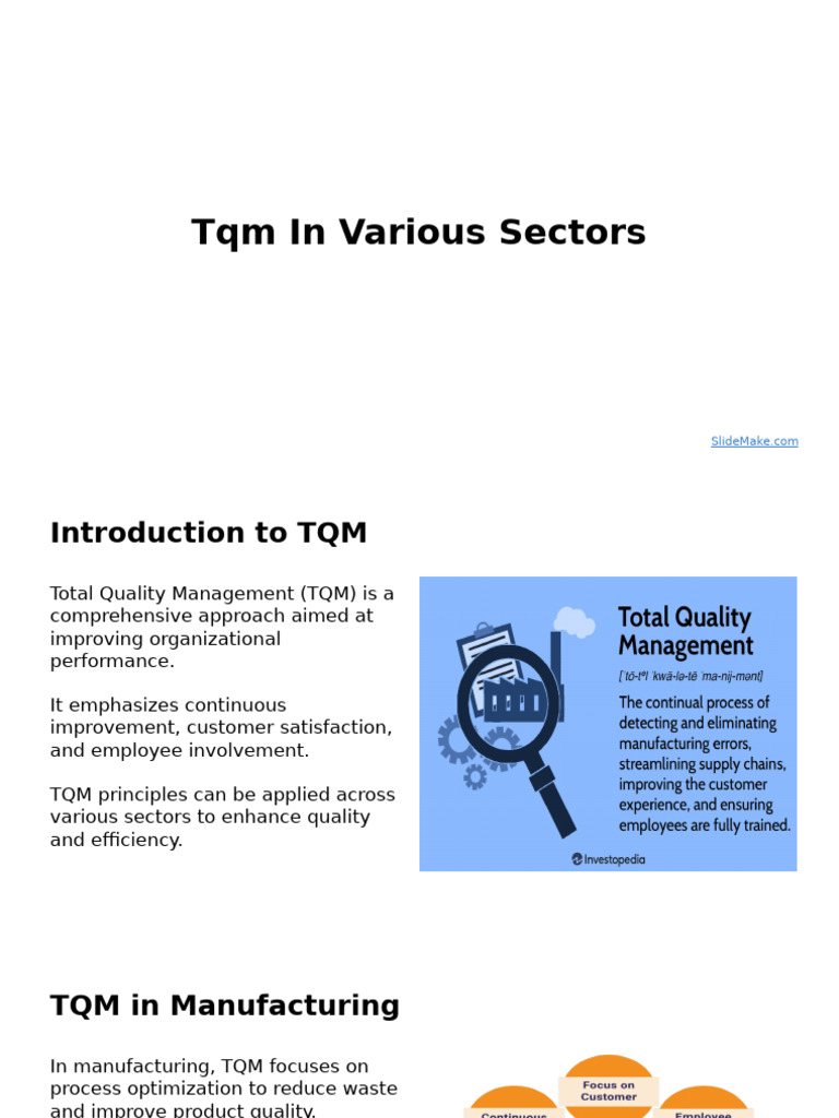 TQM Strategies Across Sectors | PDF