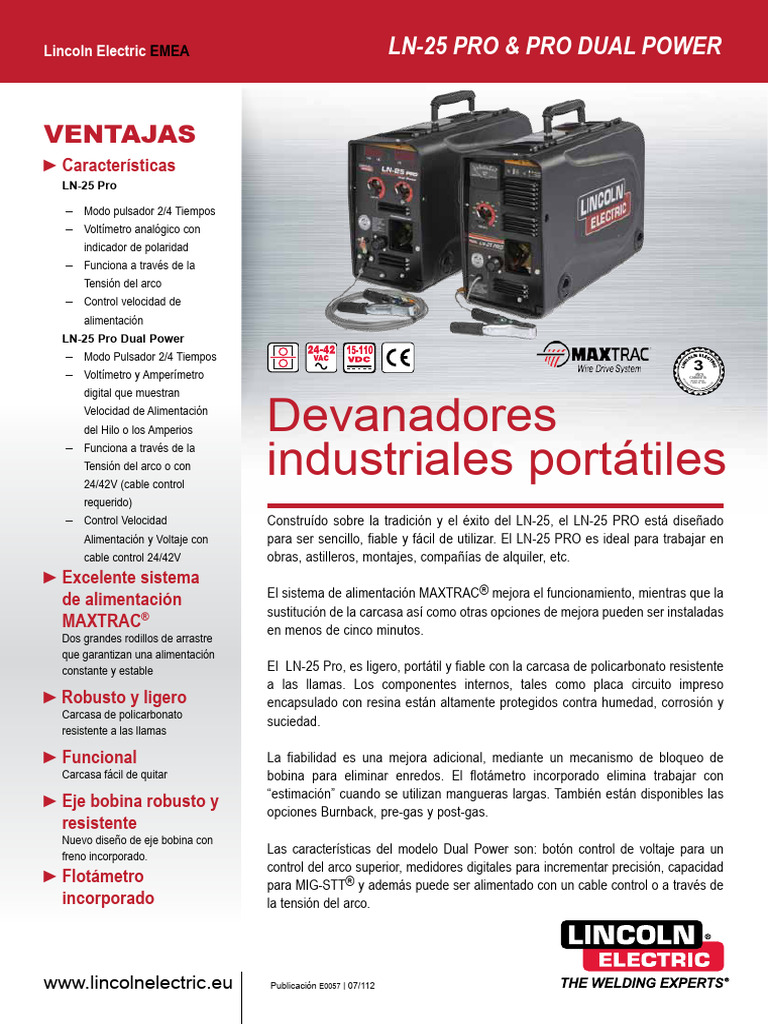 09 Invertec V350-PRO LN-25 | PDF | Soldadura | Construcción
