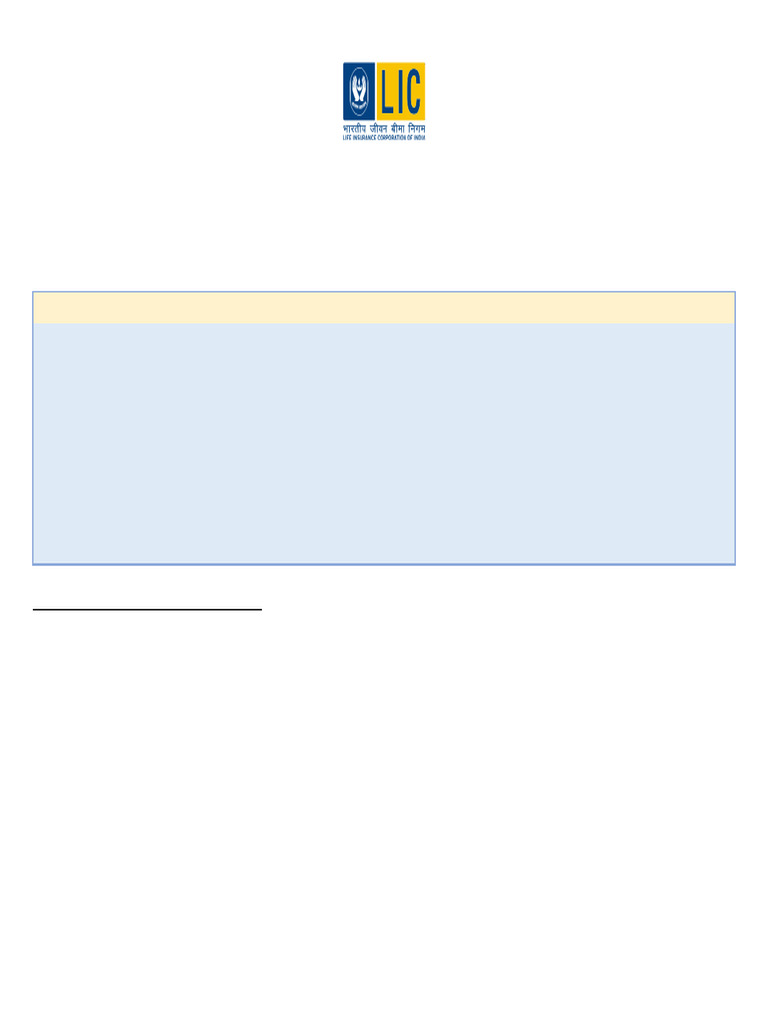 Benefit Illustration LIC's Index Plus | PDF | Insurance | Value Added Tax