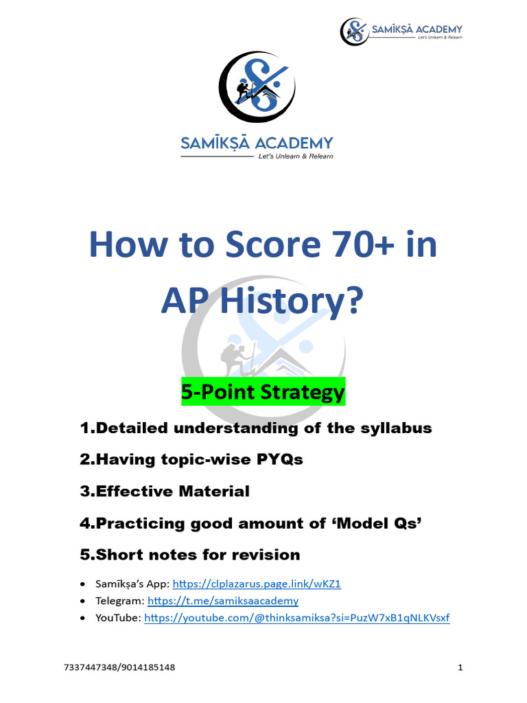Scoring 70+ in AP History: Satavahanas Guide | PDF