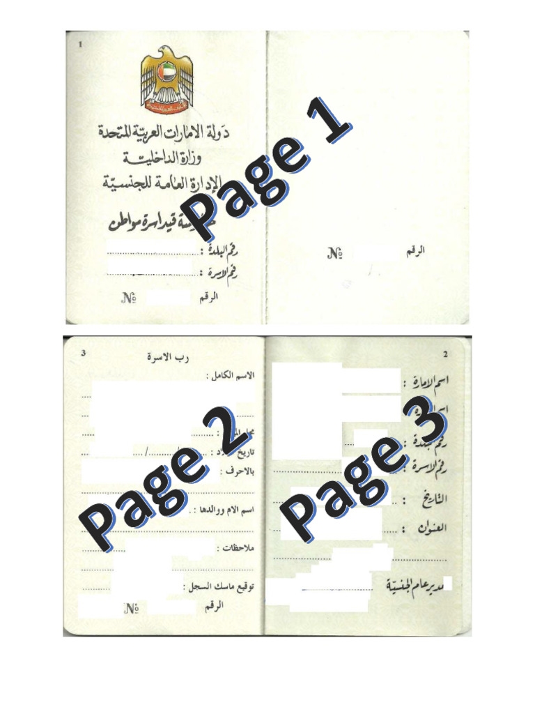 Family Book Template (UAE) | PDF