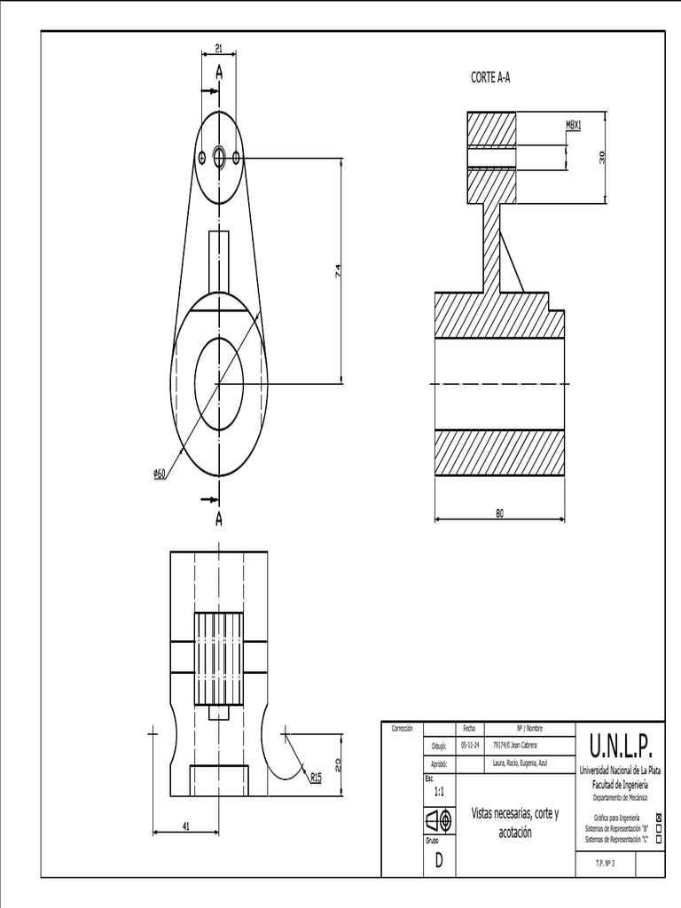 CAD Formato A3 Jean Cabrera Lamina 3 TERMINADO-Modelo | PDF
