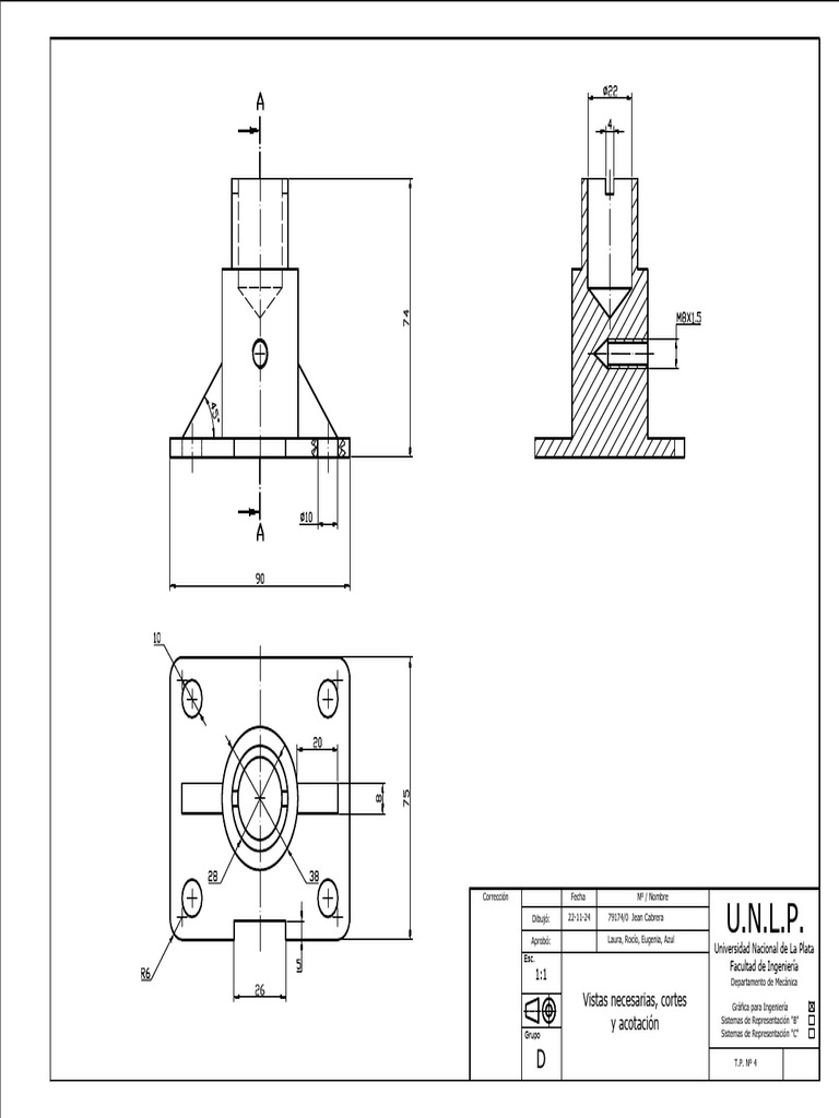 CAD Formato A3 Jean Cabrera Lamina 4 (1) - Modelo | PDF