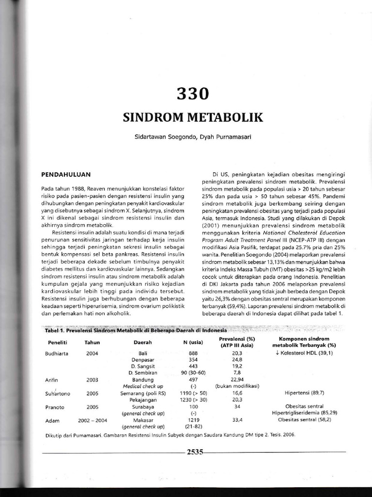 Sindrom Metabolik | PDF