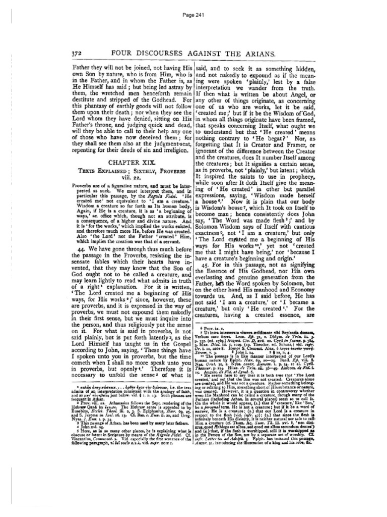 Athanasius of Alexandria - Four Discourses Against The Arians | PDF