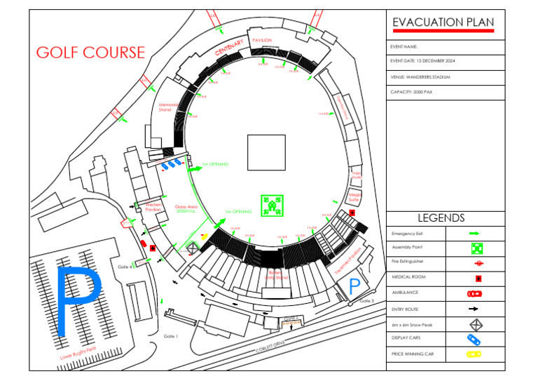 Wanderers Stadium Evacuation Plan | PDF