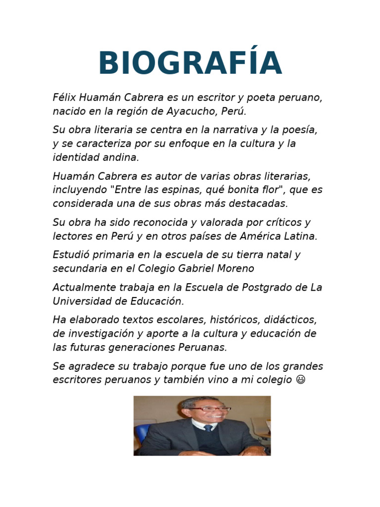 Félix Huamán: Cultura Andina y Poesía | PDF | Perú