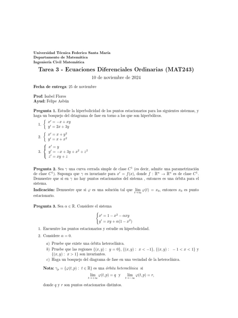 Tarea3 EDO 2024-2 | PDF