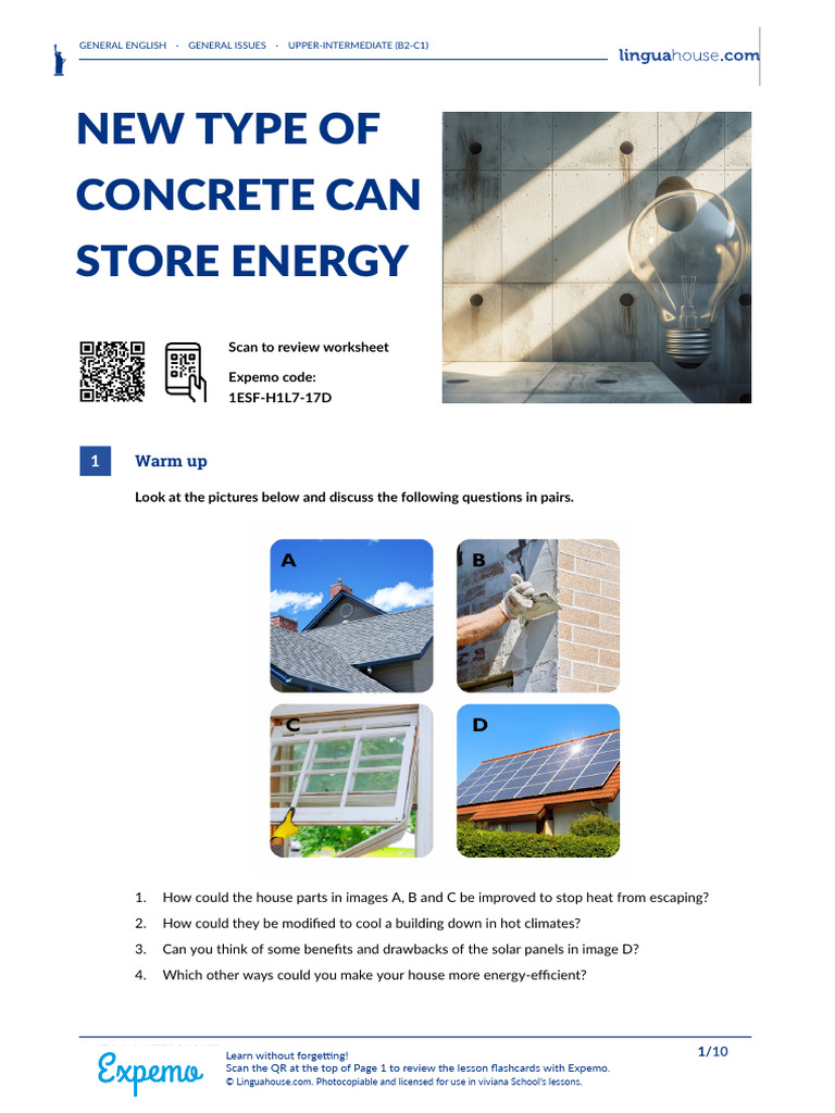 Energy-Efficient Home Tips B2-C1 | PDF | Roof | Concrete