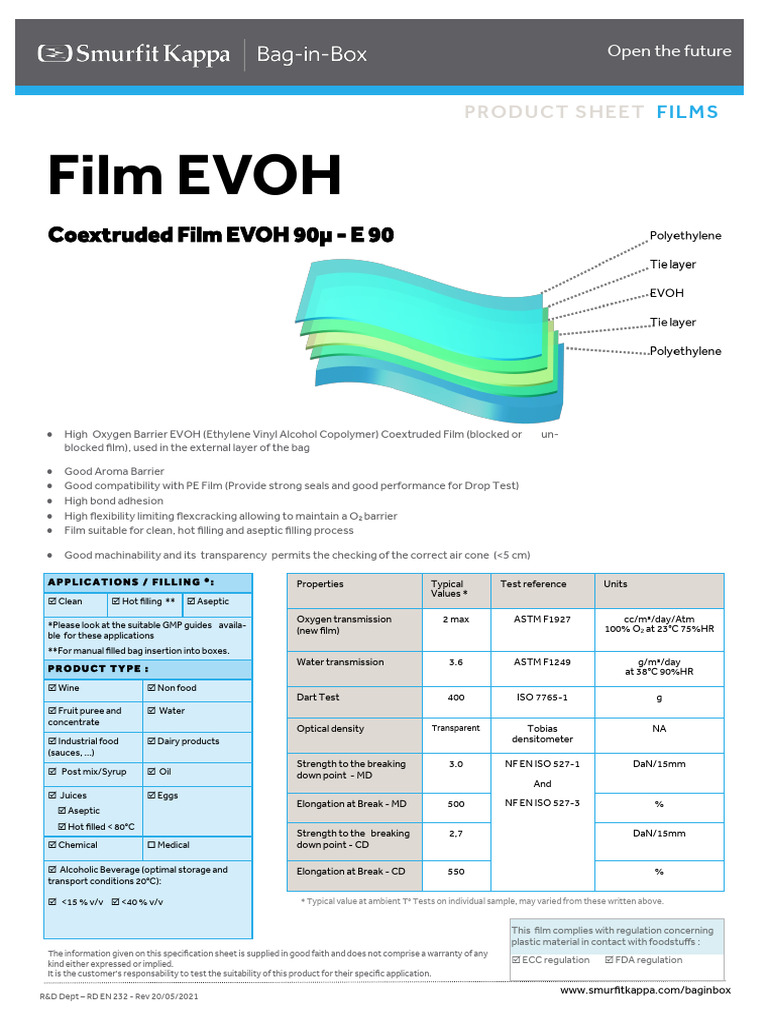 RD en 232 - Film Evoh 90 | PDF | Materials | Organic Polymers