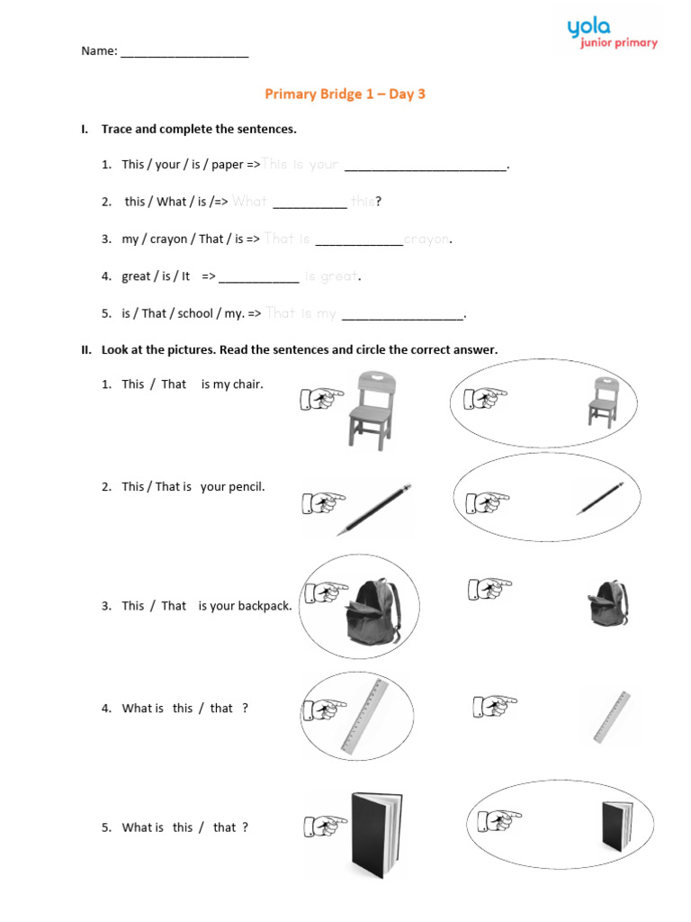 PB1 - Day 3 - Worksheet | PDF