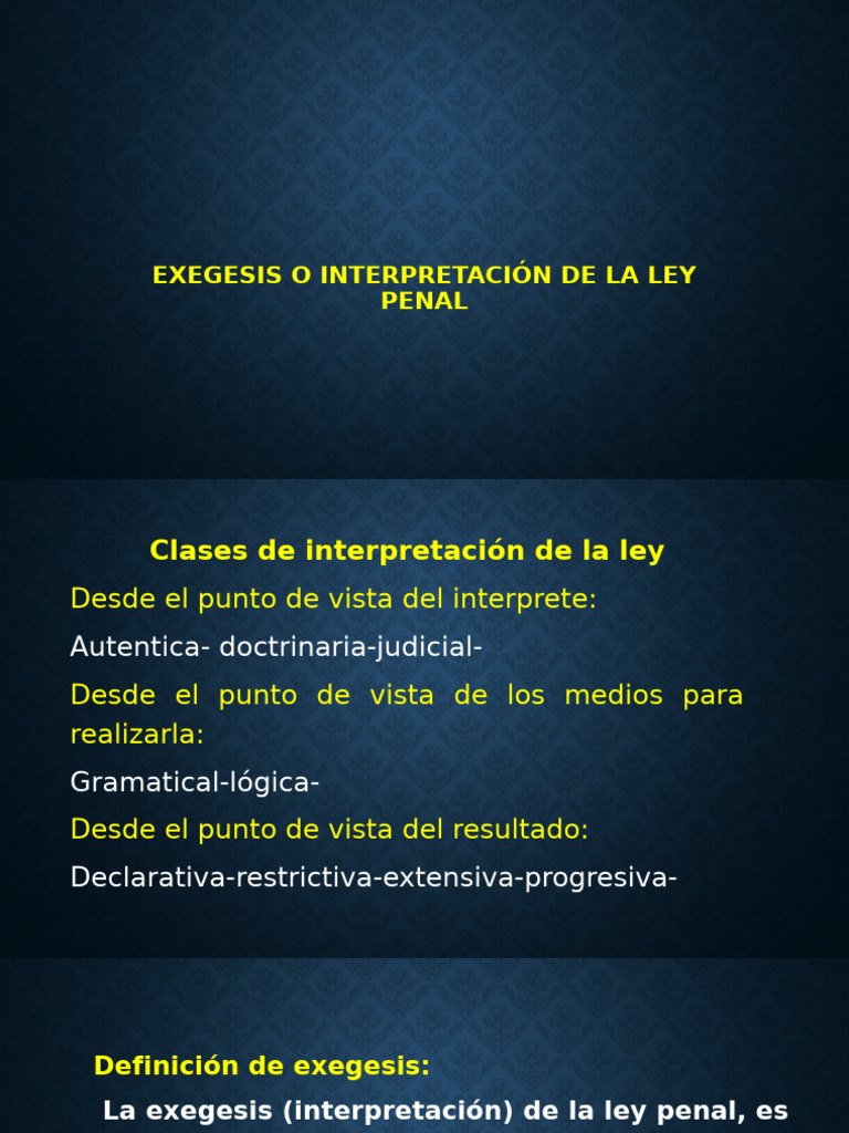 Interpretacion de La Ley Penal y Concurso Aparente de Leyes | PDF | Derecho penal | Analogía