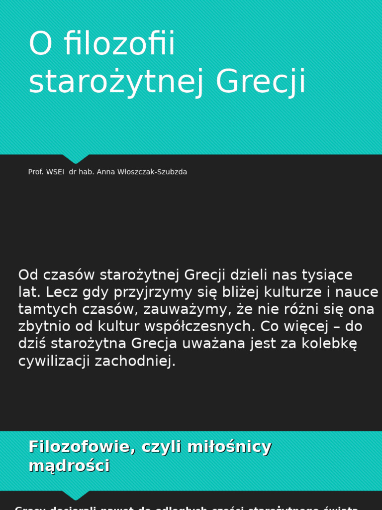 A O Filozofii Staroå Ytnej Grecji | PDF