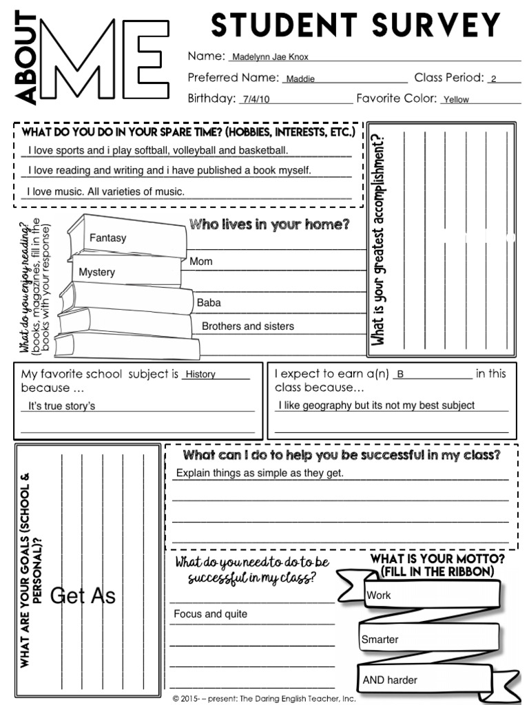 Student Intro Page | PDF