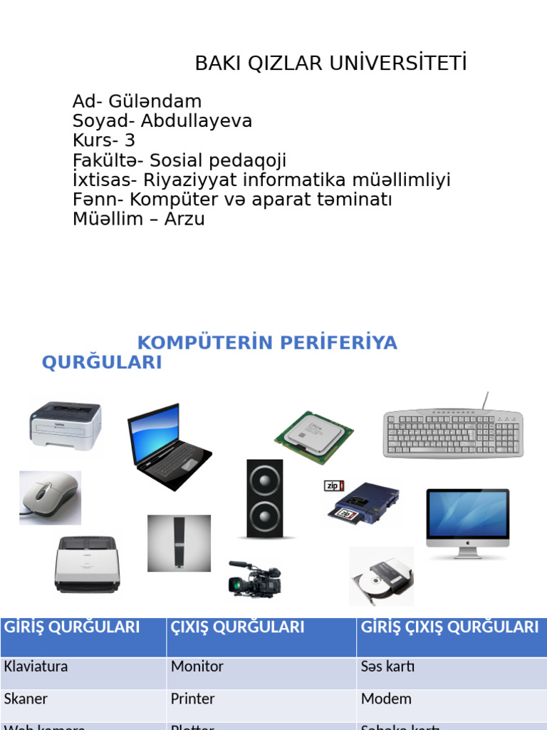 BAKI QIZLAR UNİVERSİTETİ SLAYD 1 | PDF