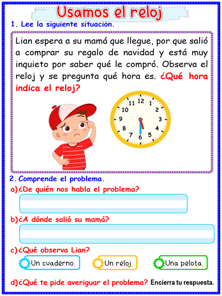 F. Usamos El Reloj | PDF