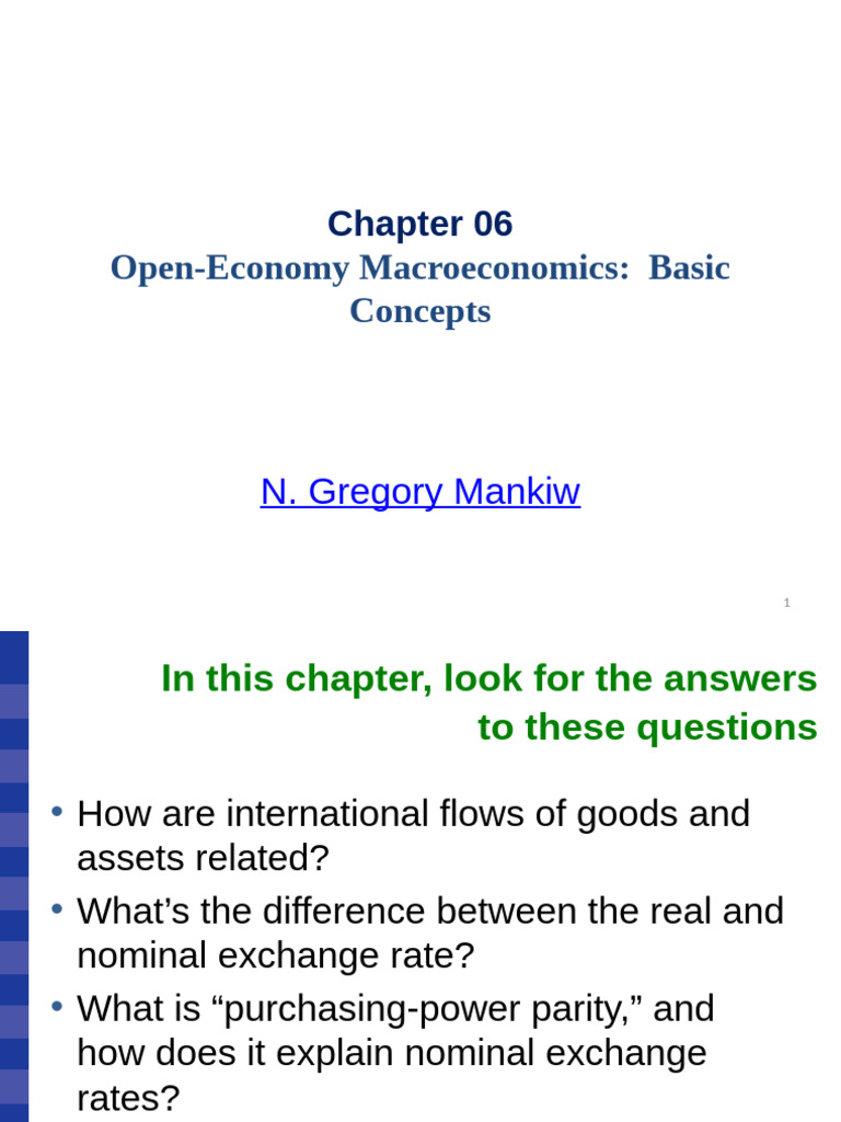 Chapter 6 - The Open Economic | PDF | Purchasing Power Parity | Balance ...