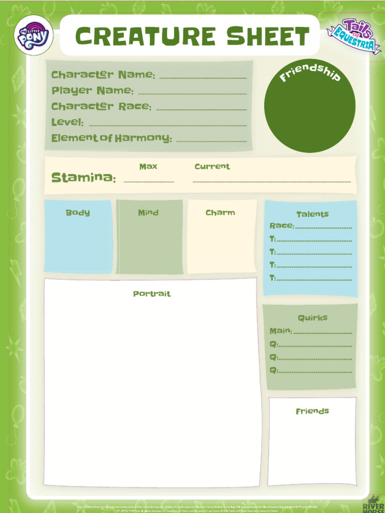 Tails of Equestria Creature Sheet | PDF