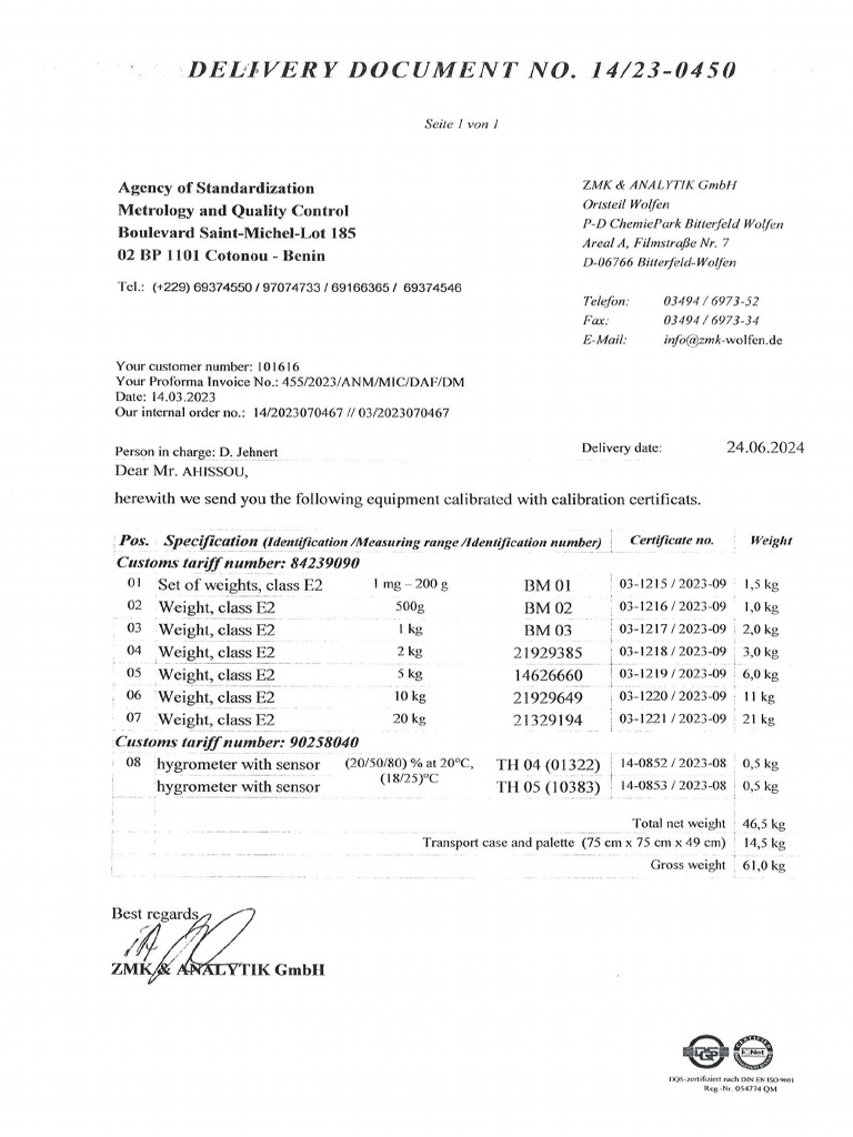 Delivery Document | PDF