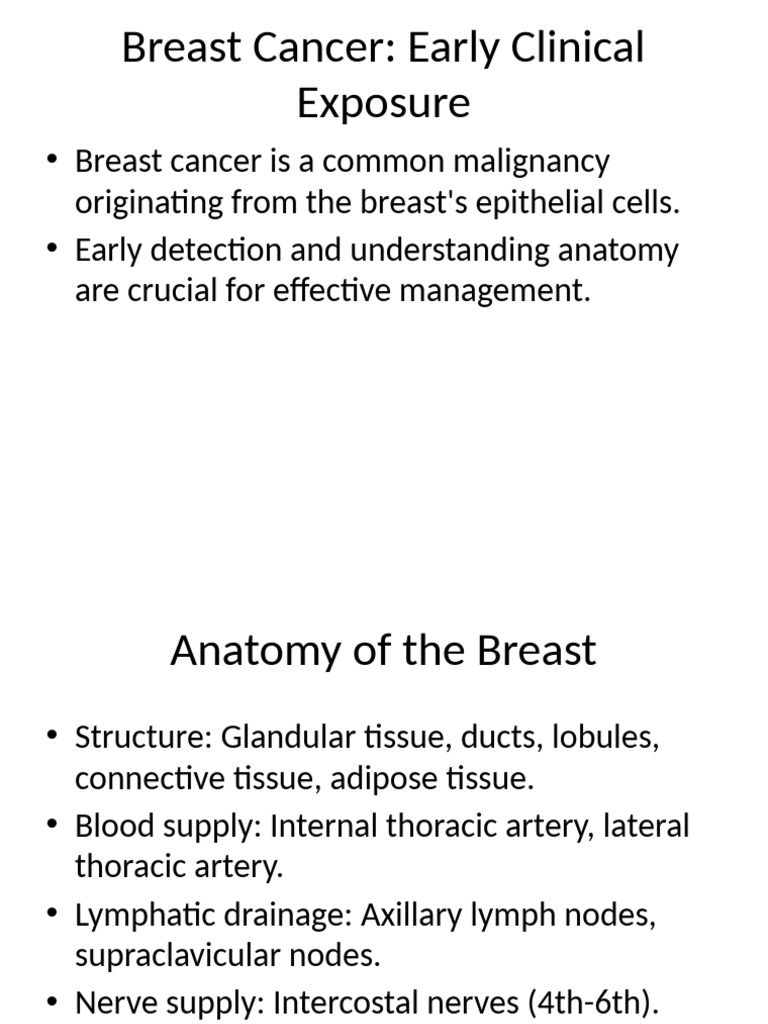 Breast Cancer Axillary Lymph Nodes Presentation | PDF