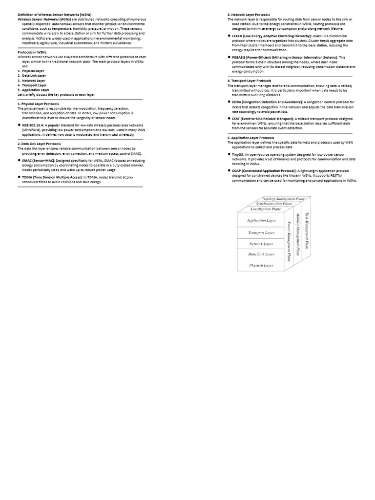 WSN | PDF | Wireless Sensor Network | Computer Network