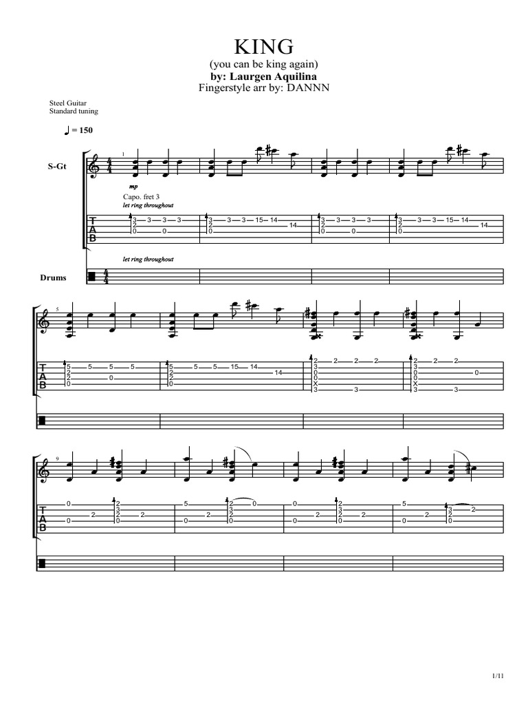 KING tabs | PDF | Irish Musical Instruments | Music Technology