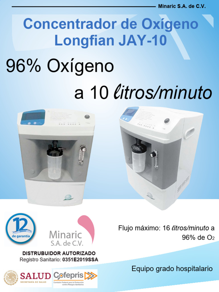 Concentrador O2 Catalogo | PDF | Oxígeno