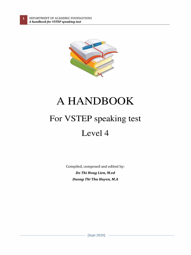 A Handbook For Vstep Speaking Test New | PDF