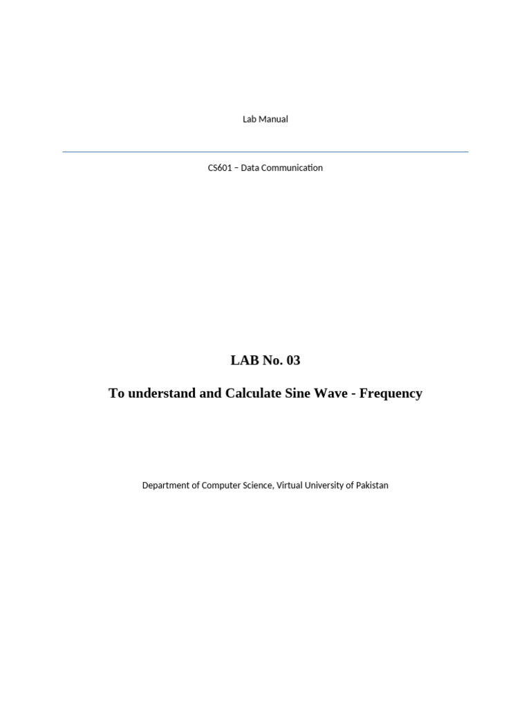 Lab Manual CS601 (Lab 3) | PDF