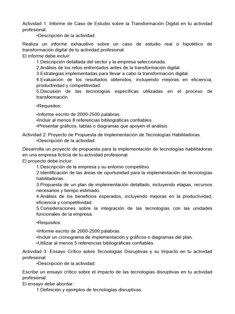 Ibanez Calatrava Beatriz DASP Tarea01 | PDF | Business | Innovación disruptiva