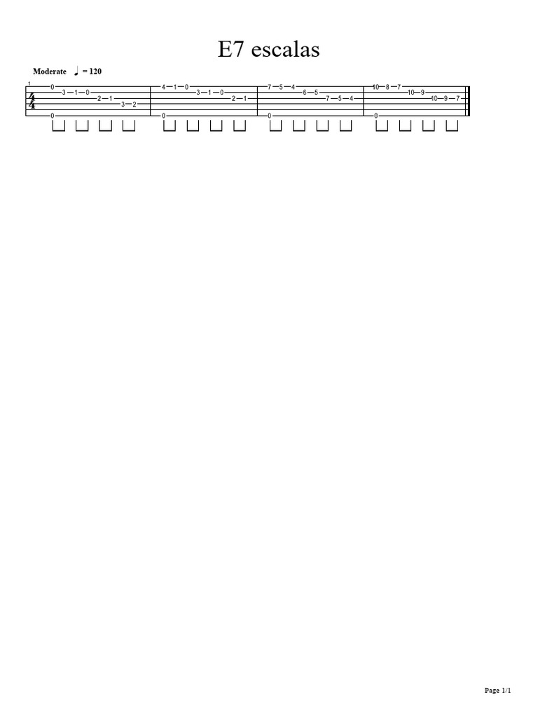 E7 Escalas | PDF