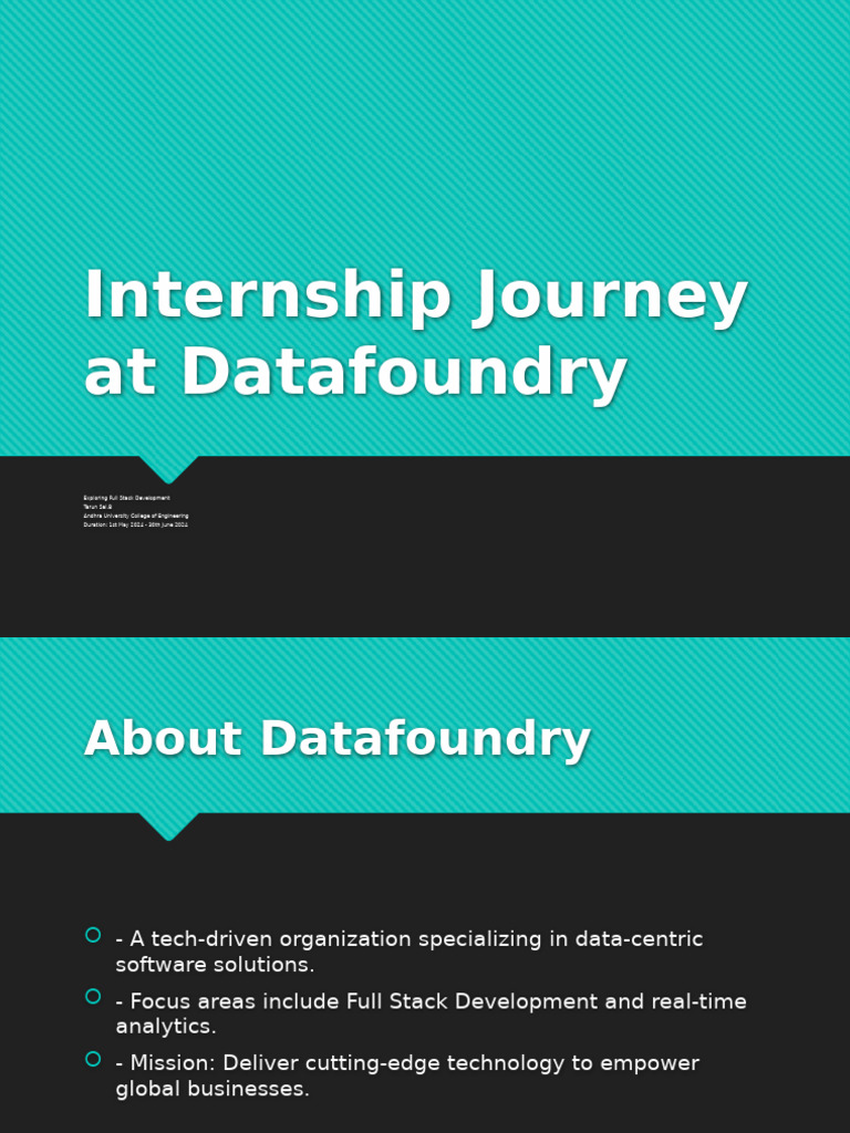 Full Stack Internship Presentation TarunSaiB | PDF | Databases | Customer Relationship Management
