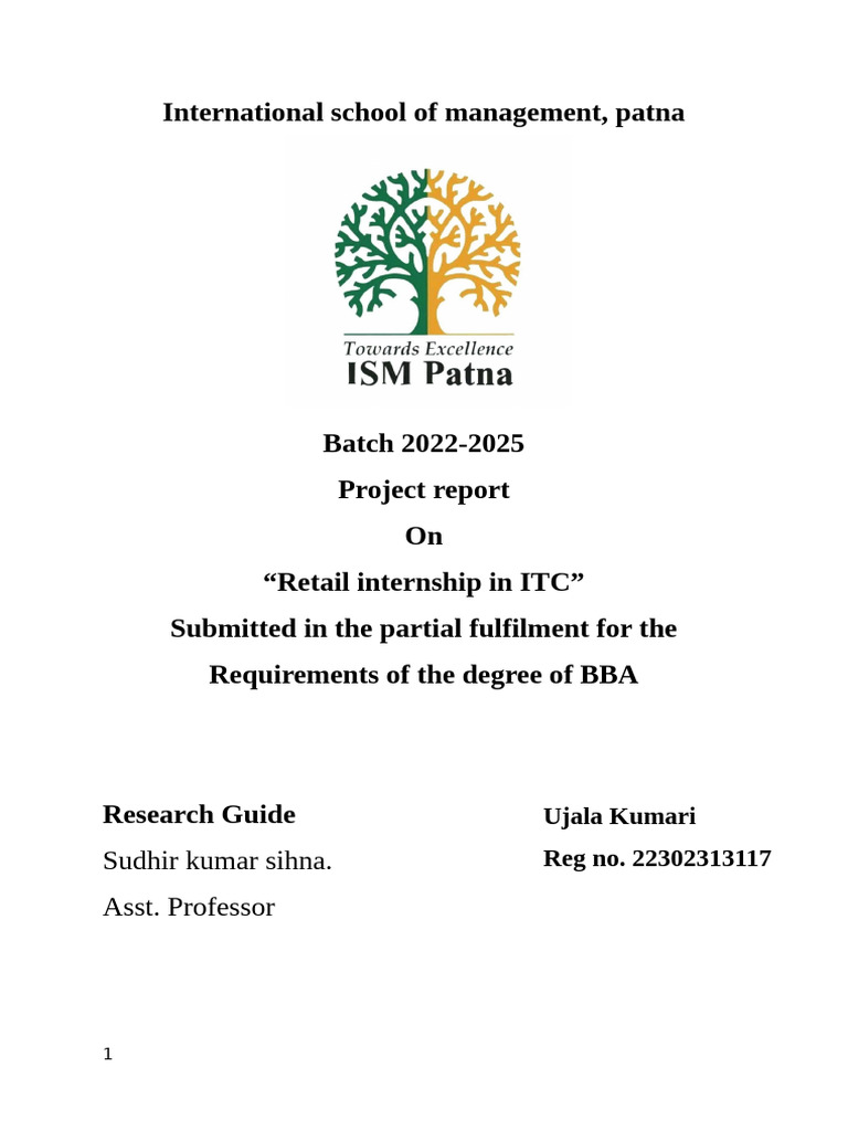 Project Report Itc | PDF