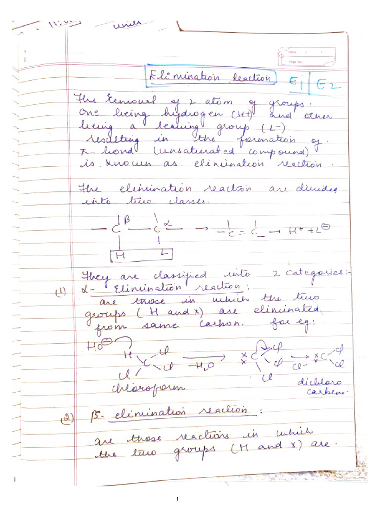 beta elimination reaction | PDF