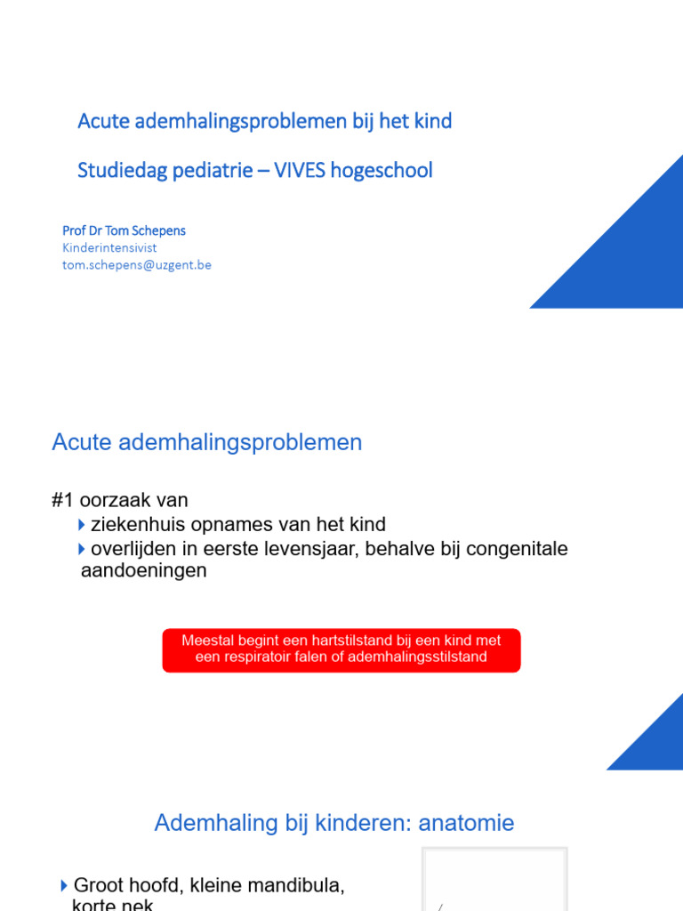 Dr. T. Schepens - Ademhalingsproblemen | PDF