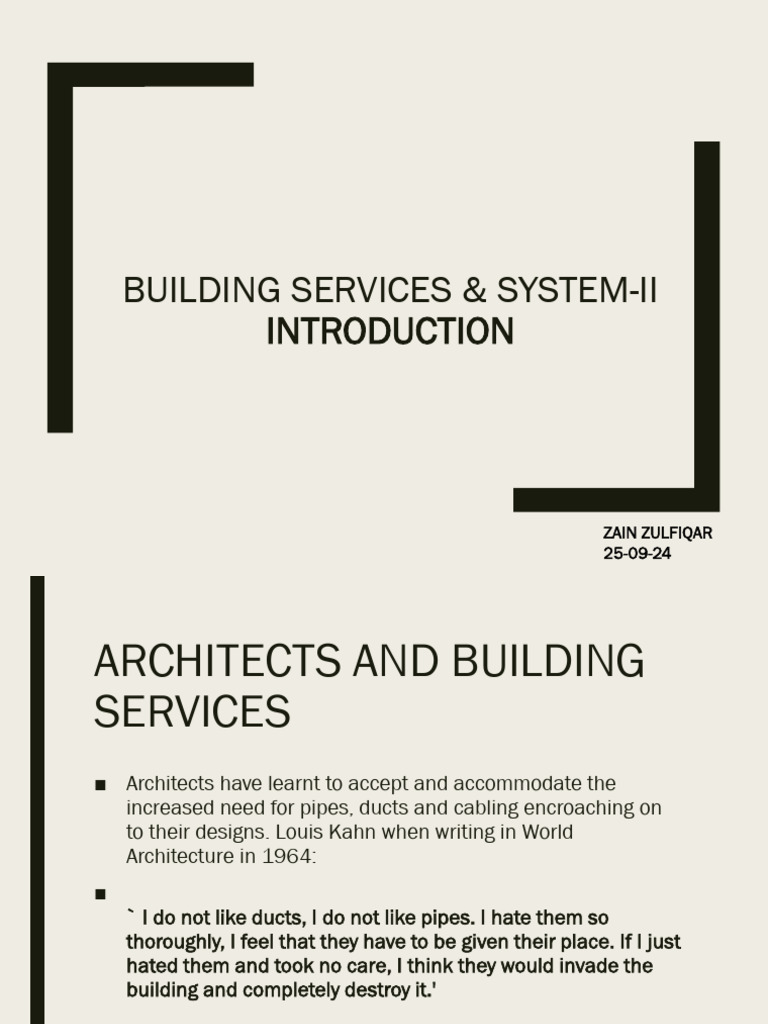 Building Services Overview and Costs | PDF