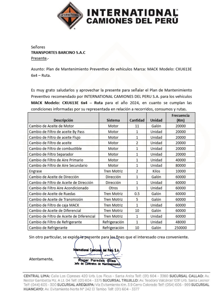 Mack Cxu613e 6x4 – Ruta 2024 | PDF