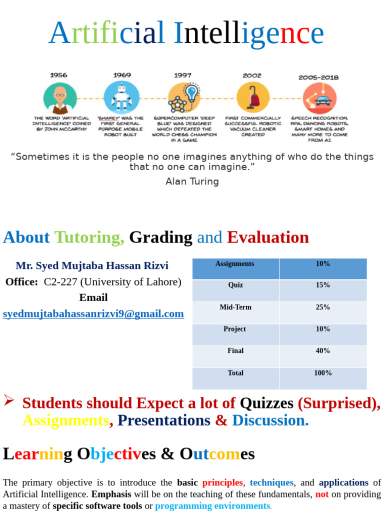 AI Lecture 1 Introduction | PDF | Artificial Intelligence ...