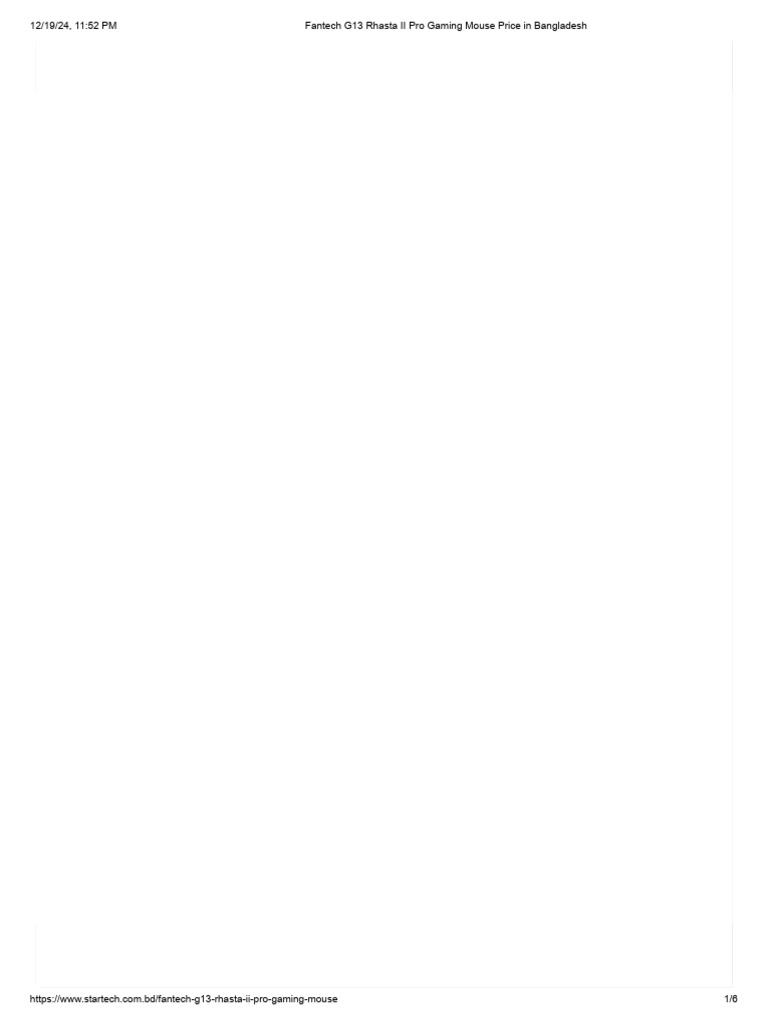 Fantech G13 Gaming Mouse Price BD | PDF | Computing | Software