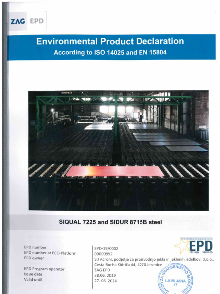 EPD Acroni SIDUR8715B EN | PDF