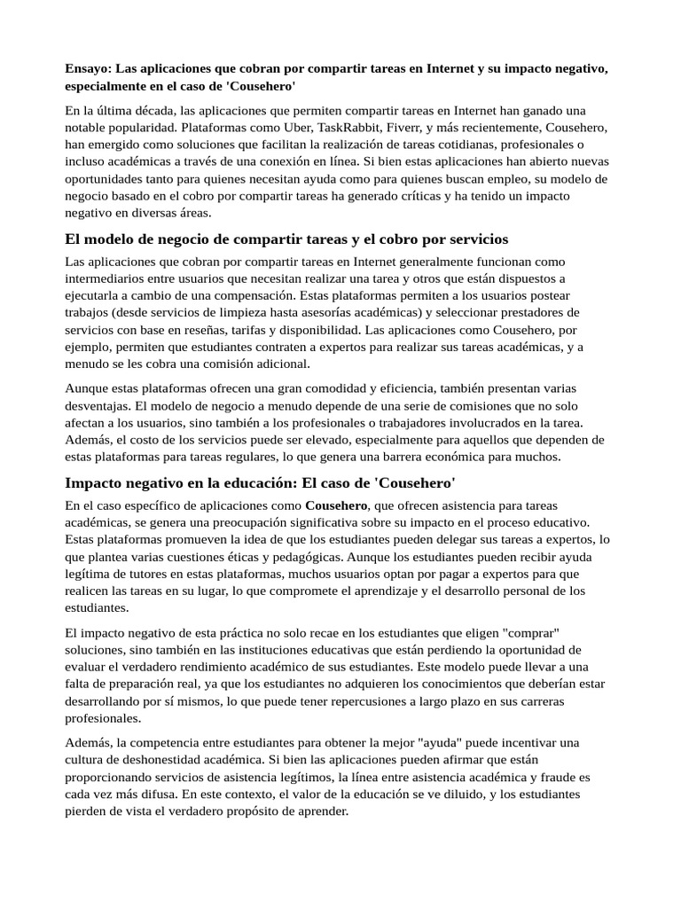 Ensayo Caso Coursehero | PDF | Internet | Software de la aplicacion
