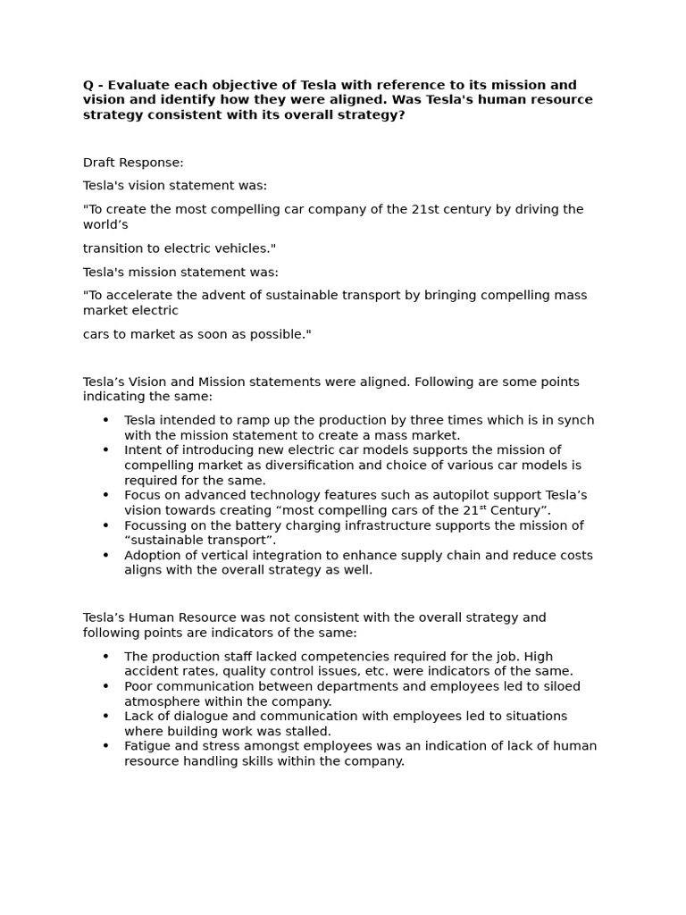 Tesla Case Study | PDF | Sustainable Transport | Human Resources