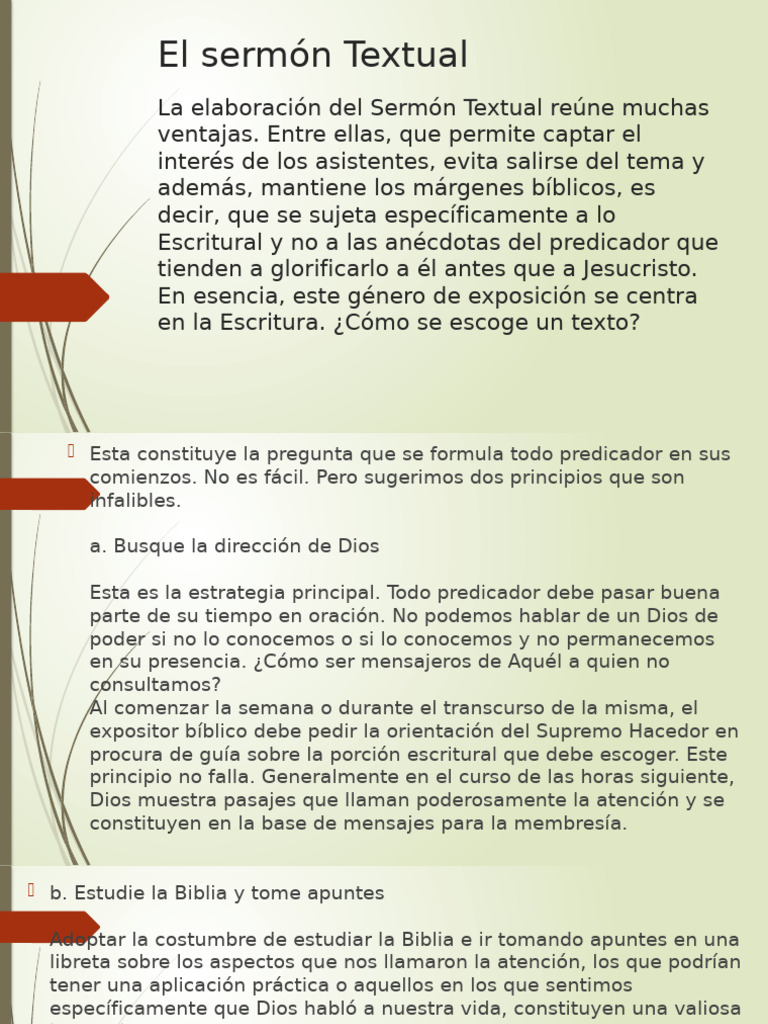 El Sermón Textual | PDF | Biblia | Dios