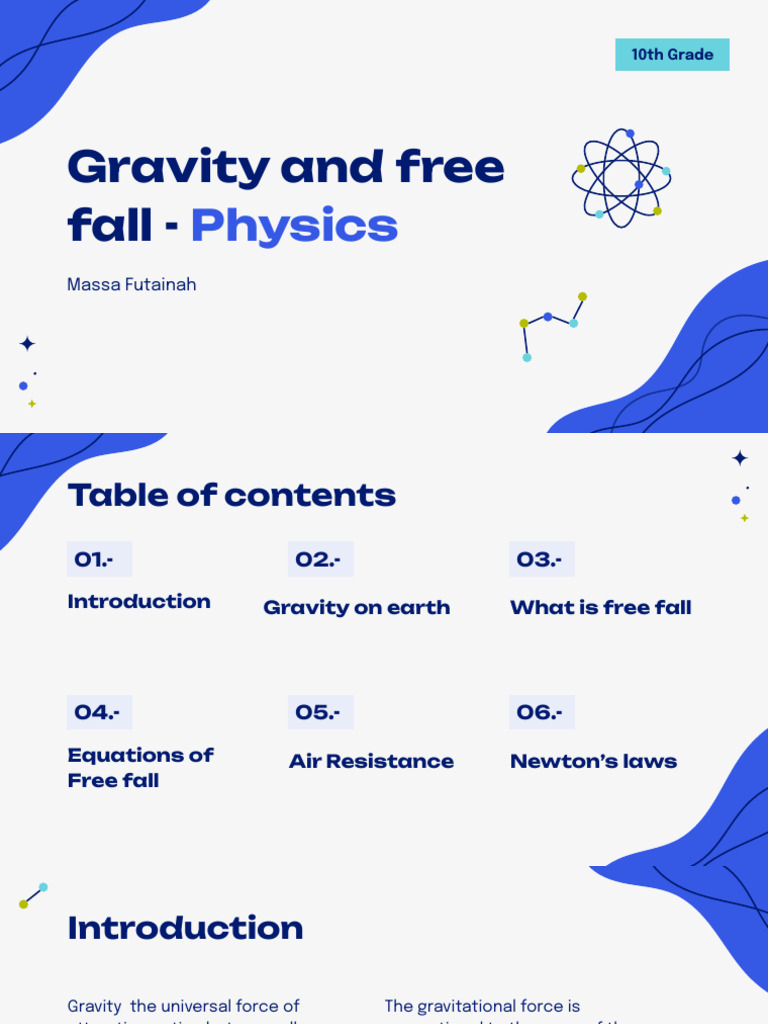 Energy and Waves - Physics - 11th Grade by Slidesgo | PDF | Force | Gravity