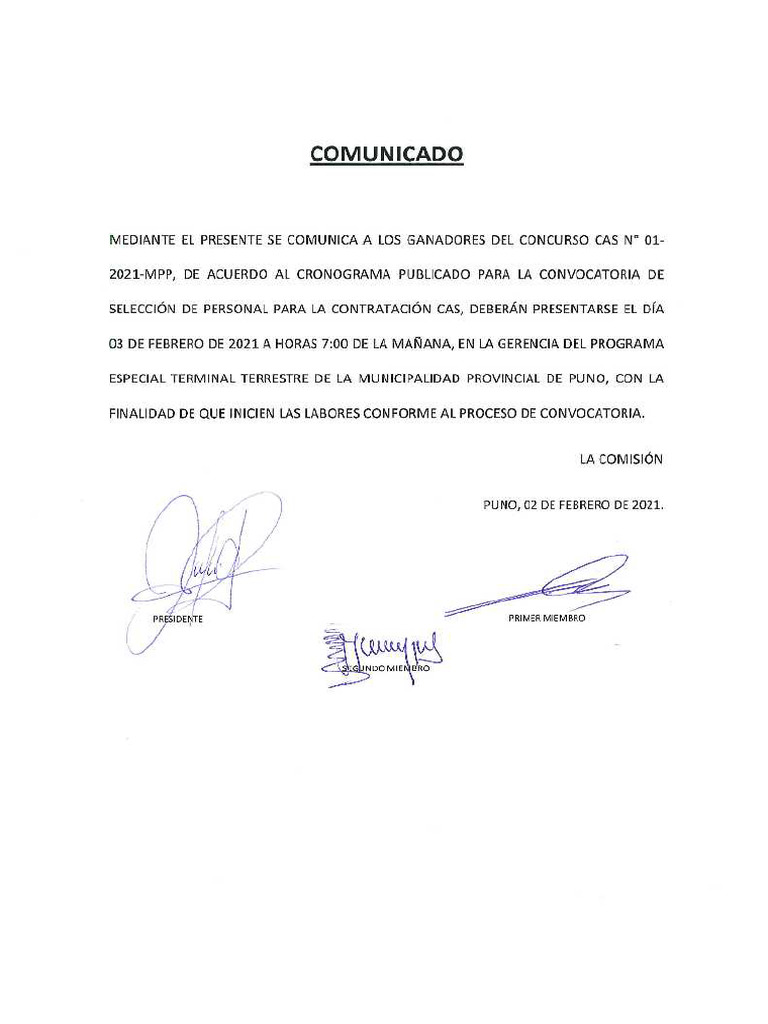 Resultados Cas 001-2021 - 0 | PDF